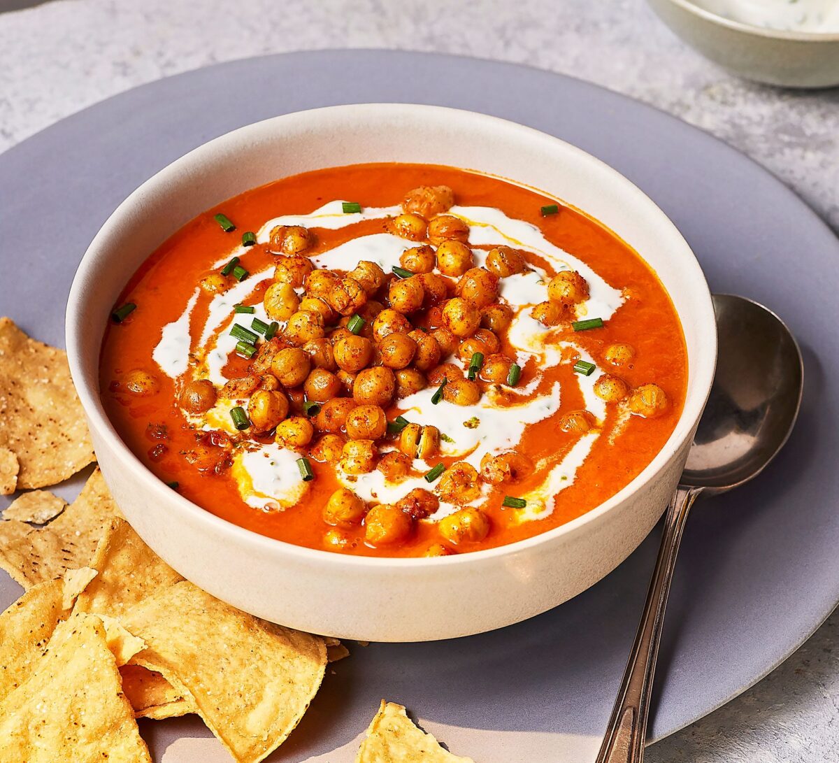 Hearty Chipotle Soup with Crispy Chickpea Topping - Julia's Recipe